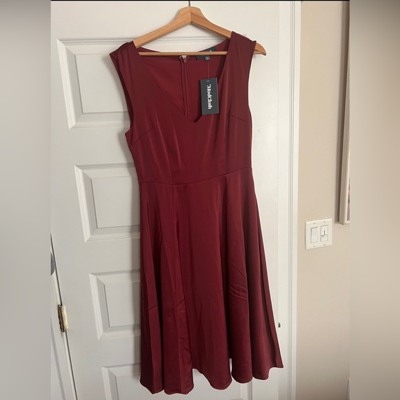 Modcloth | Dresses | Burgundy Modcloth Dress Nwt | Poshmark